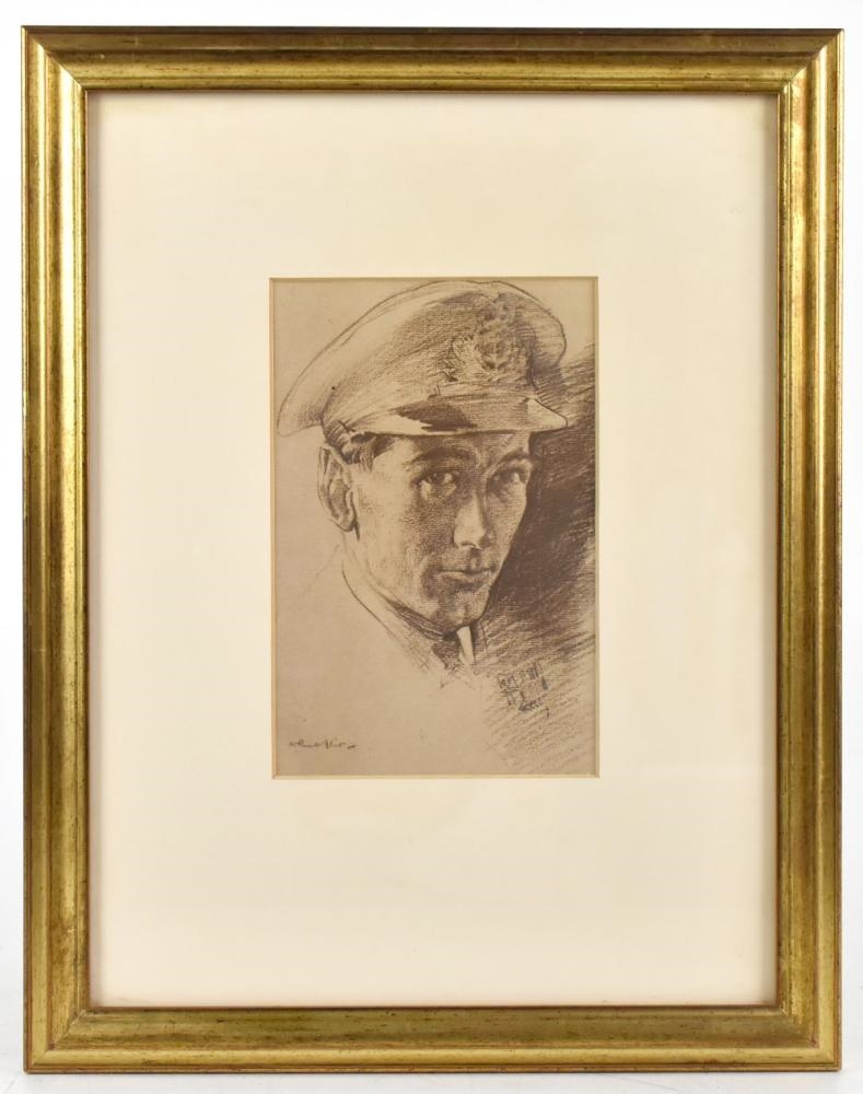 Sir William Russell Flint | self portrait with the artist wearing cap ...