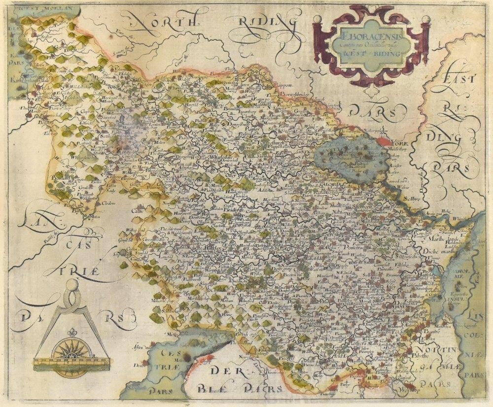 Christopher Saxton | map of Eboracensis | MutualArt