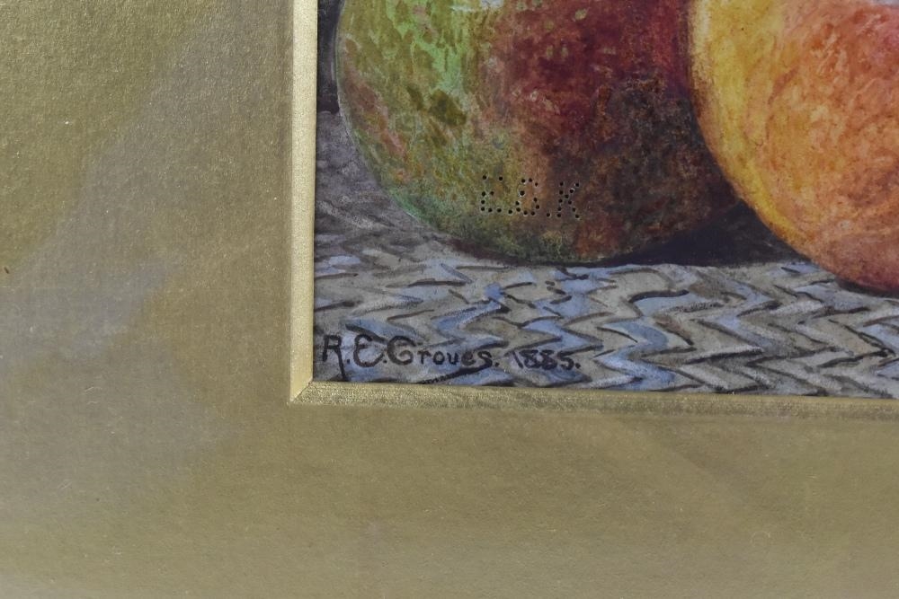 Robert E. Groves | still life of fruit and a preserve pot | MutualArt