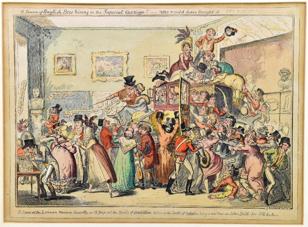 George Cruikshank | English bees hiving in the imperial carriage ...