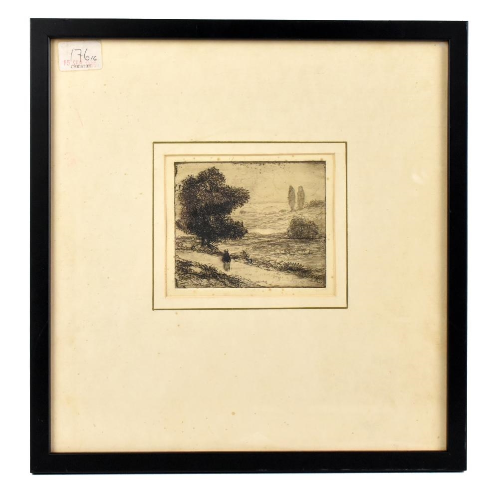 Adolphe Valette | landscape with figure | MutualArt