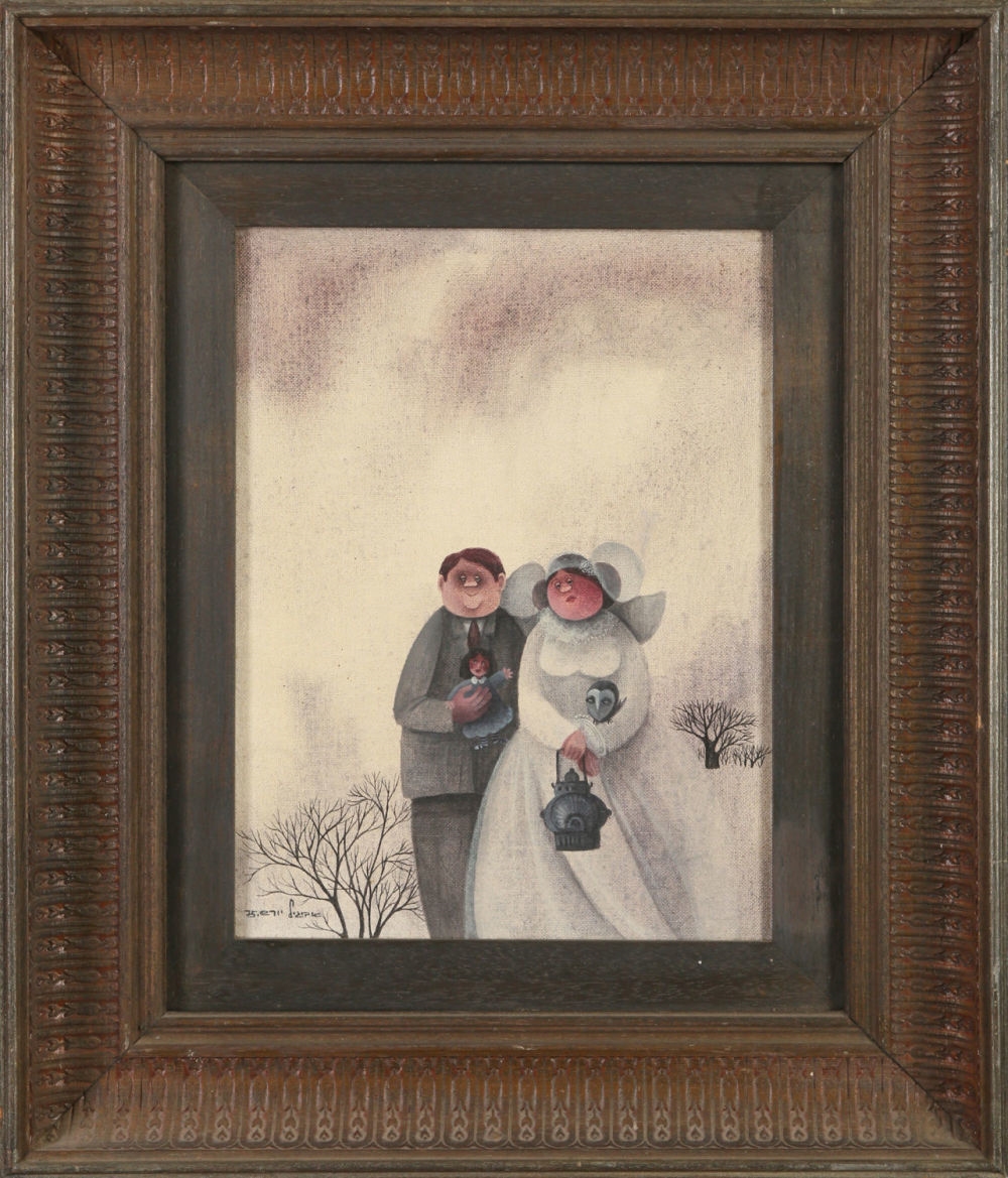 Avigail Yoresh | A couple in the snow | MutualArt