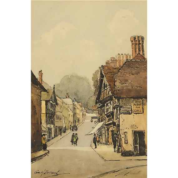 George Henry Downing | AN ENGLISH VILLAGE | MutualArt