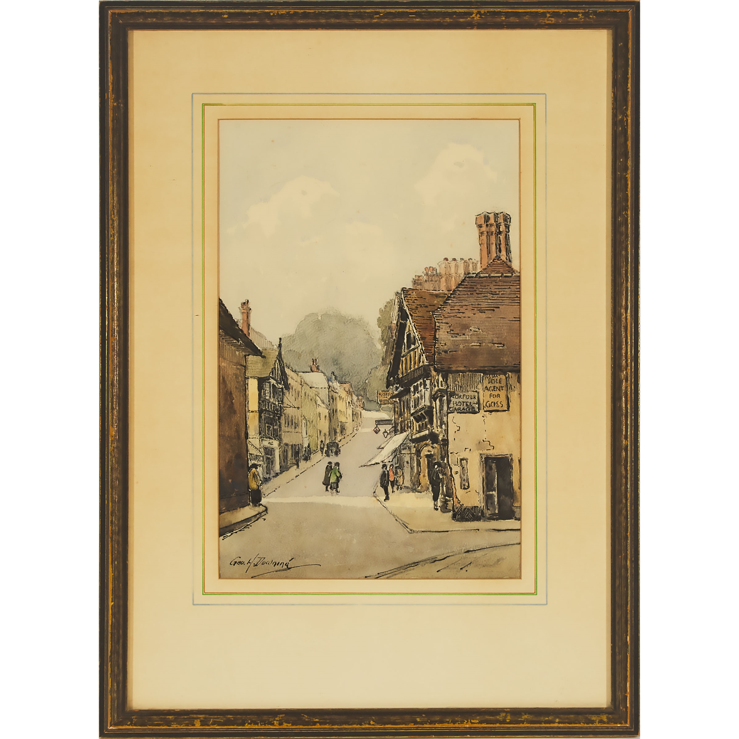 George Henry Downing | AN ENGLISH VILLAGE | MutualArt