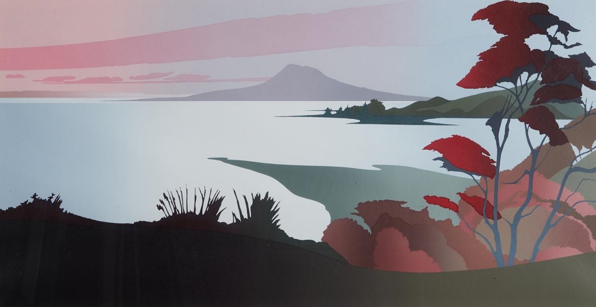 Malcolm Warr | Rangitoto from Musick Point II (1983) | MutualArt