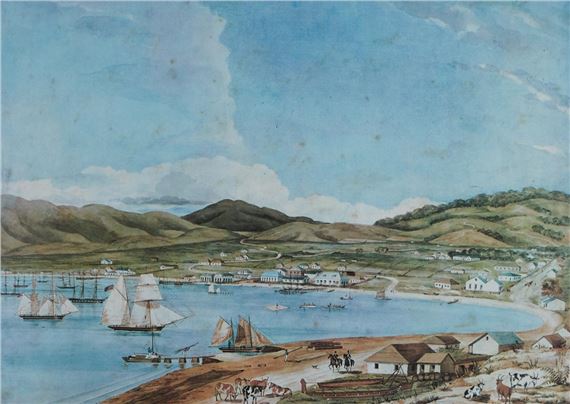Charles Heaphy | Lambton Harbour and Wellington, April 1814 | MutualArt