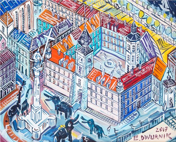 Edward Dwurnik | Plac Zamkowy (2017) | MutualArt
