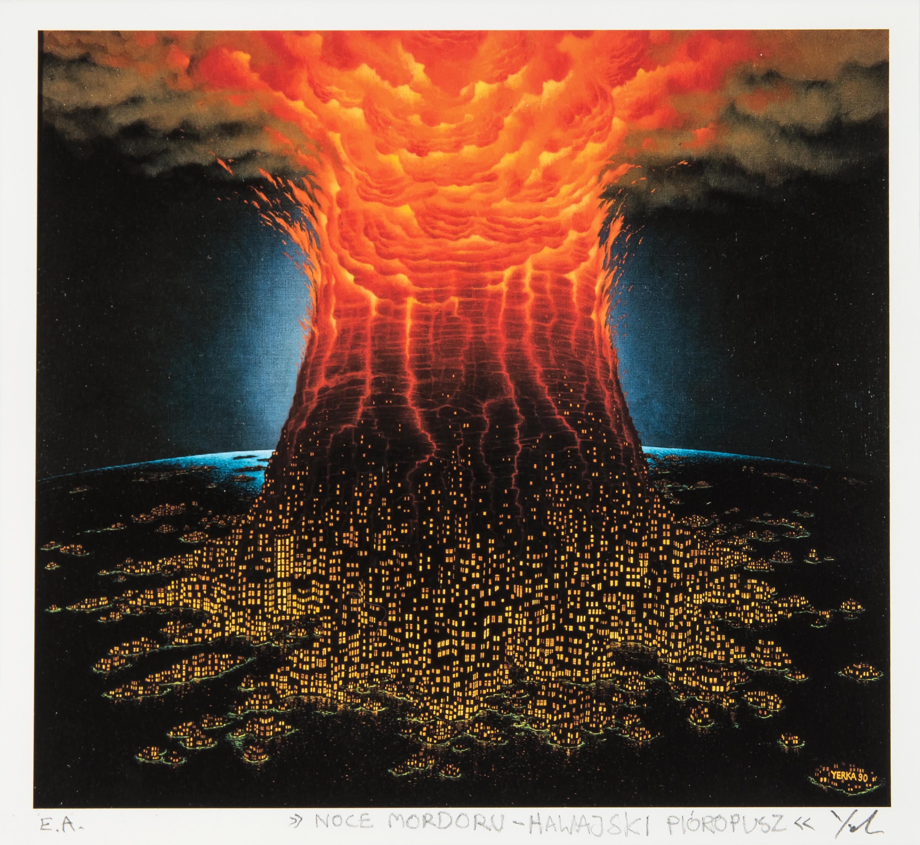 Jacek Yerka | Noce Mordoru Hawajski Pióropusz (1990) | MutualArt
