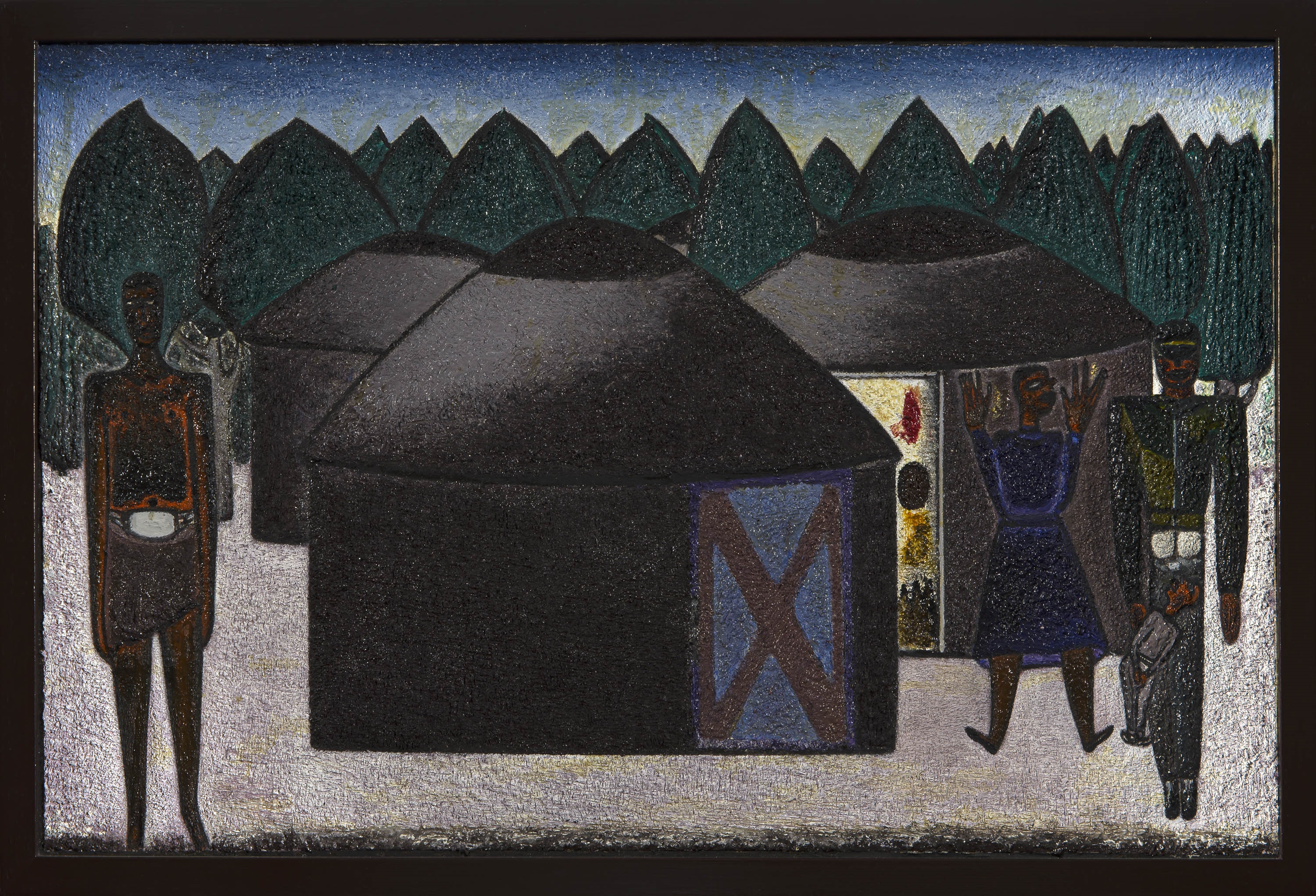 Alfred Thoba | Black man with a Mirror in Centre of his Body Protecting ...
