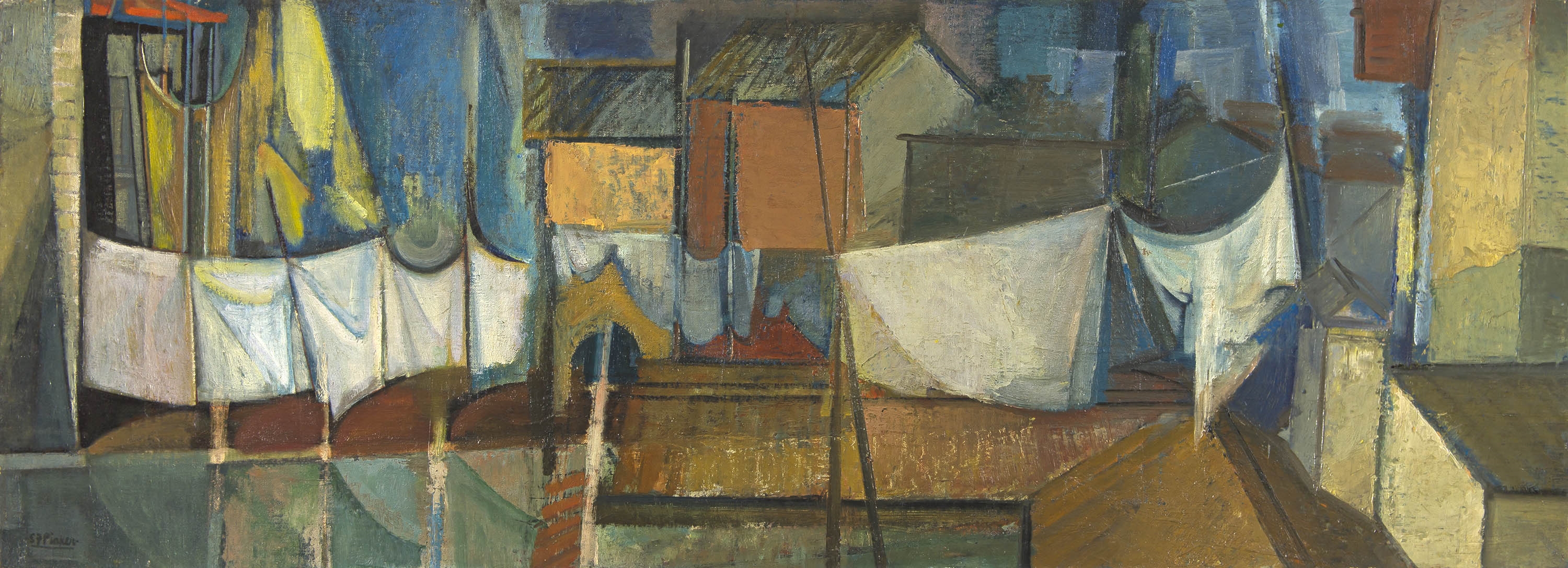 Stanley Pinker | Sails and Washing Malcesine, Lake Garda, Italy | MutualArt