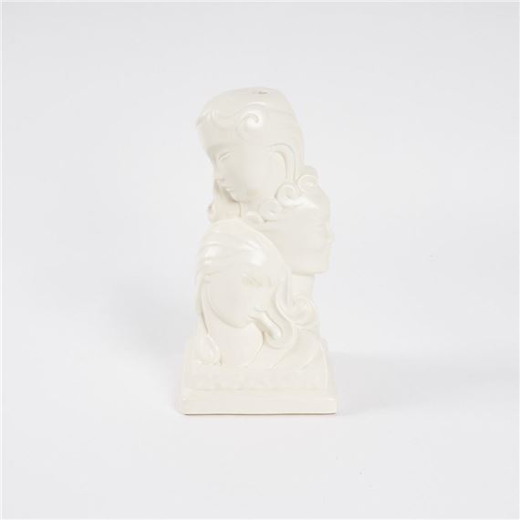 Crown Lynn | A Crown Lynn Three Faces of Eve Lampbase | MutualArt