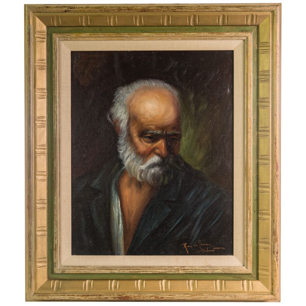 Romel De La Torre | depicting a robed elder | MutualArt