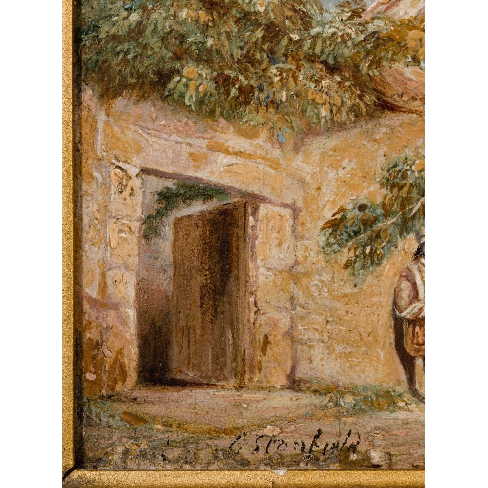 Clarkson Frederick Stanfield | depicting a Mediterranean village scene ...