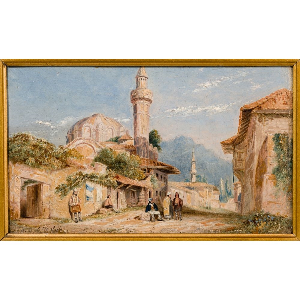 Clarkson Frederick Stanfield | depicting a Mediterranean village scene ...