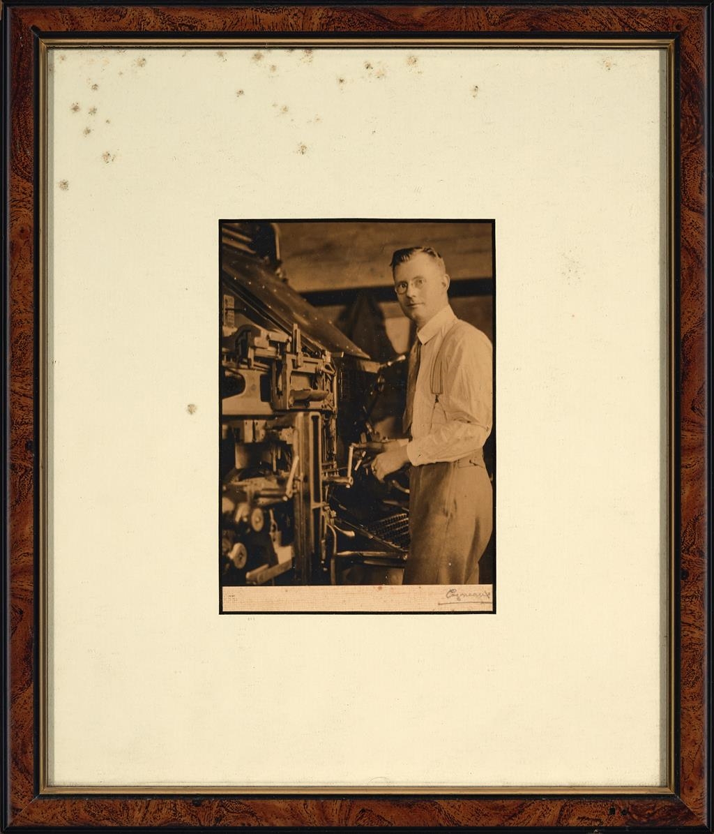 Harold Cazneaux | Factory Worker and the Professor | MutualArt