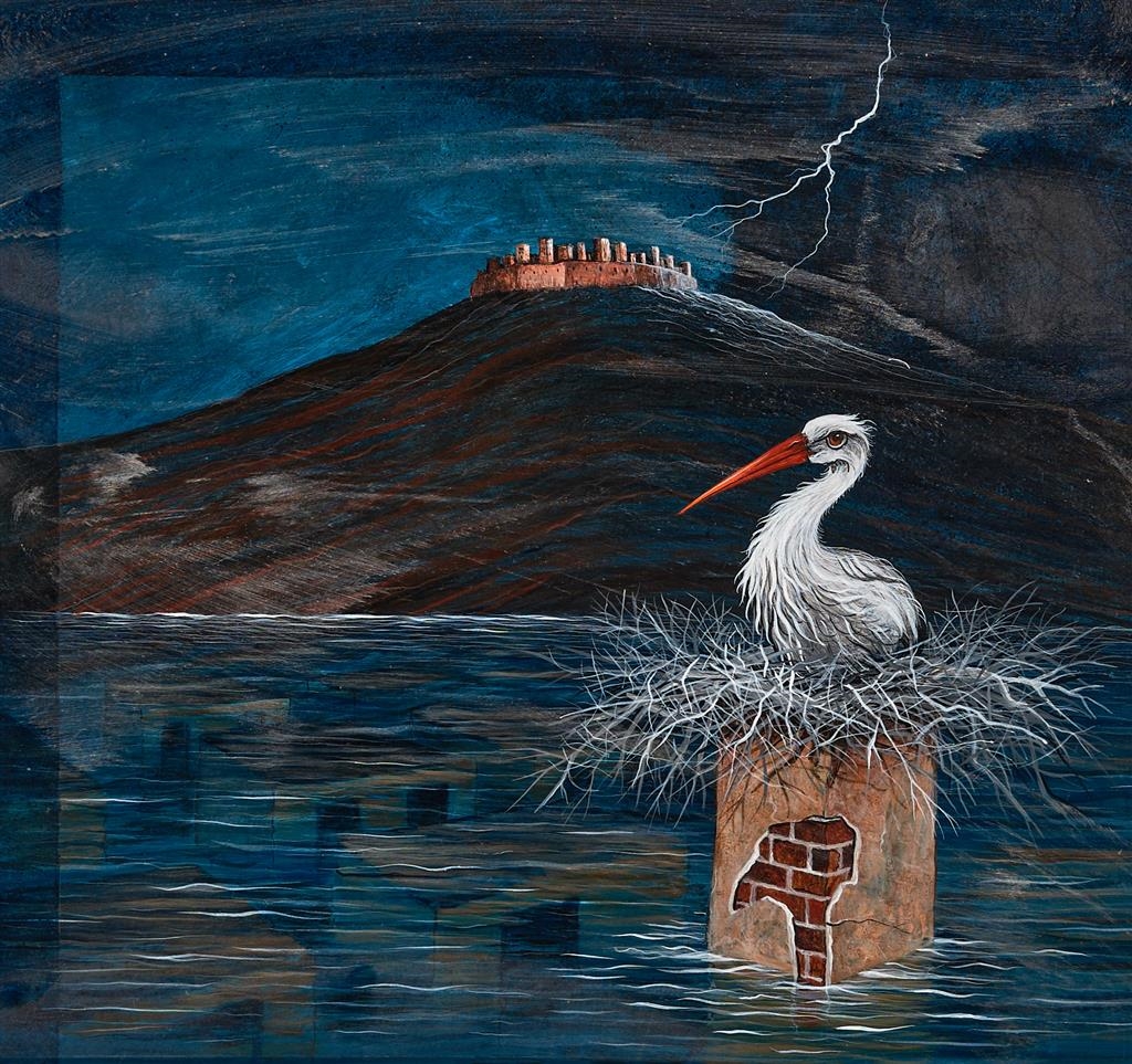 John Winch | Nesting Heron | MutualArt