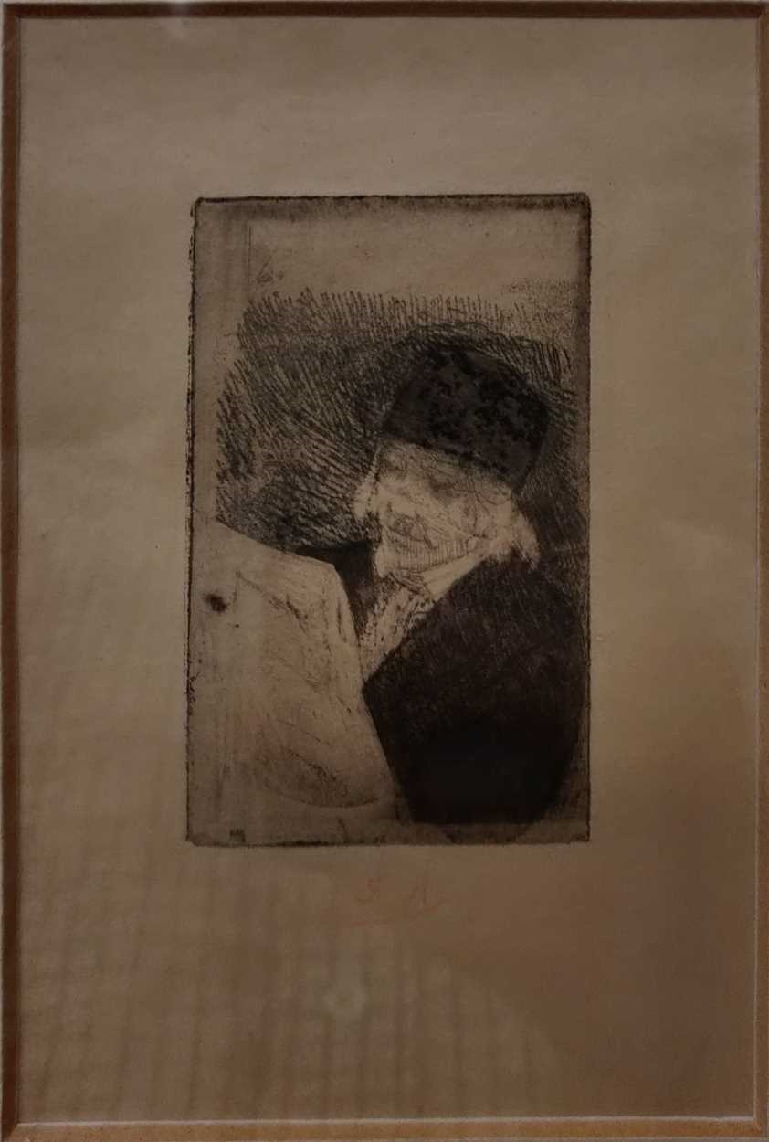 Félicien Rops | Tete De Reitre, man reading | MutualArt