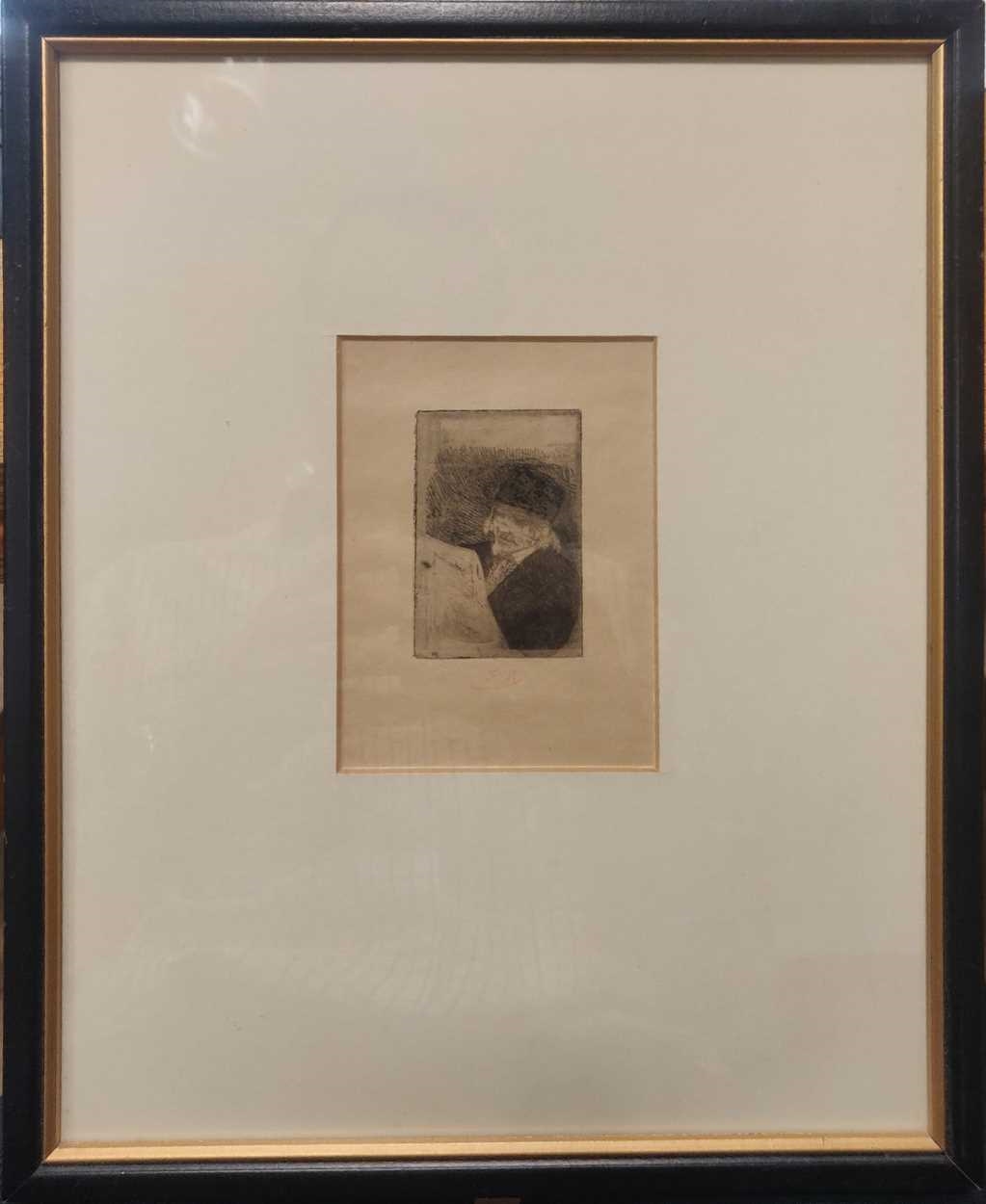 Félicien Rops | Tete De Reitre, man reading | MutualArt