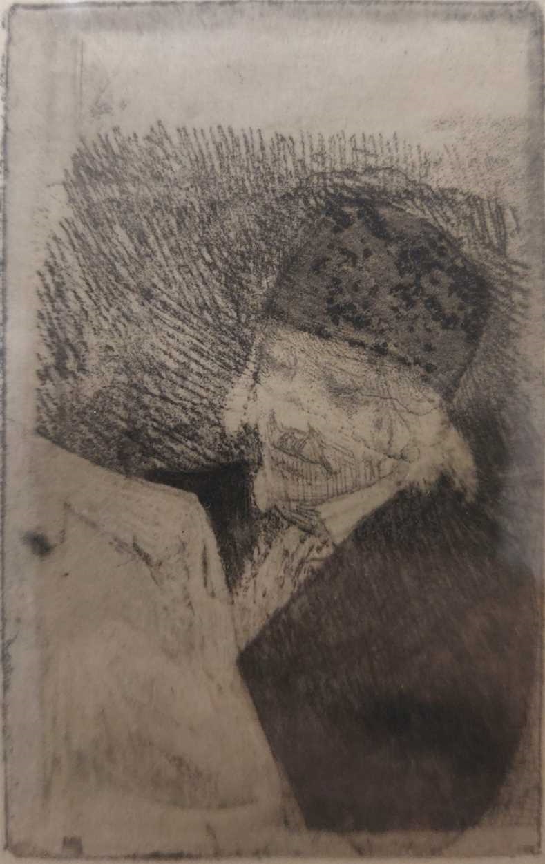 Félicien Rops | Tete De Reitre, man reading | MutualArt