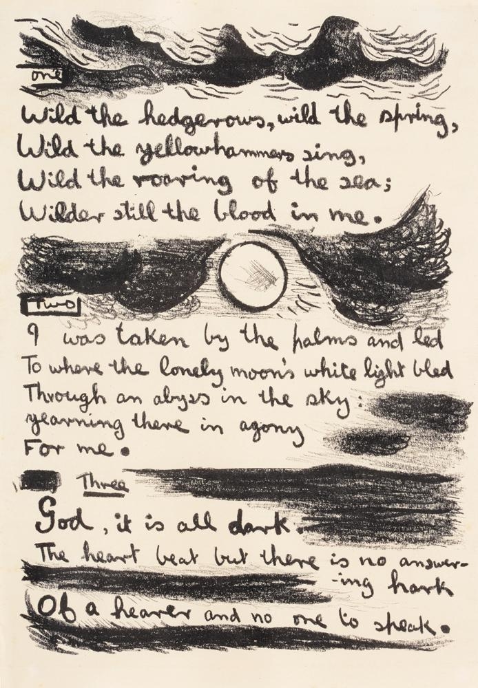 Colin McCahon | Van Gogh - Poems by John Caselberg, plate 1 (1957 ...