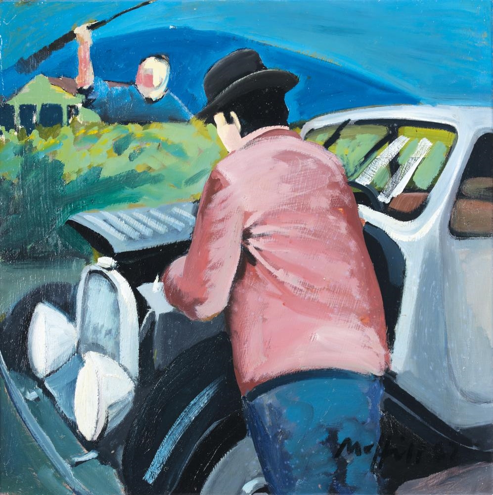 Trevor Moffitt | Bert Cooper being Threatened by Graham | MutualArt