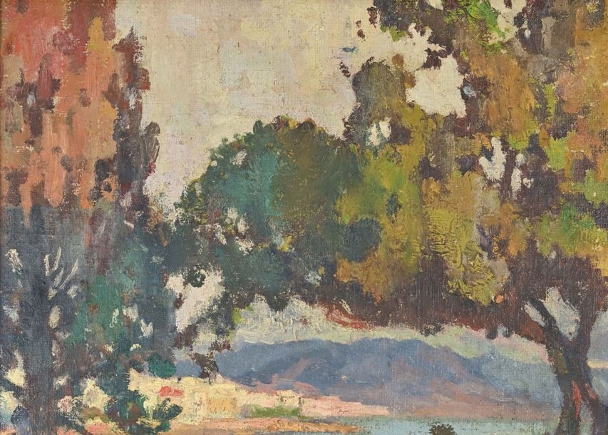Jean-baptiste Bassoul | Vue d'Ajaccio depuis le parc Berthault. (1875 ...