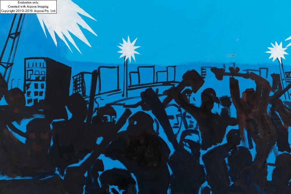 Edward Dwurnik | Football Hooligans (Mościce) (2009) | MutualArt