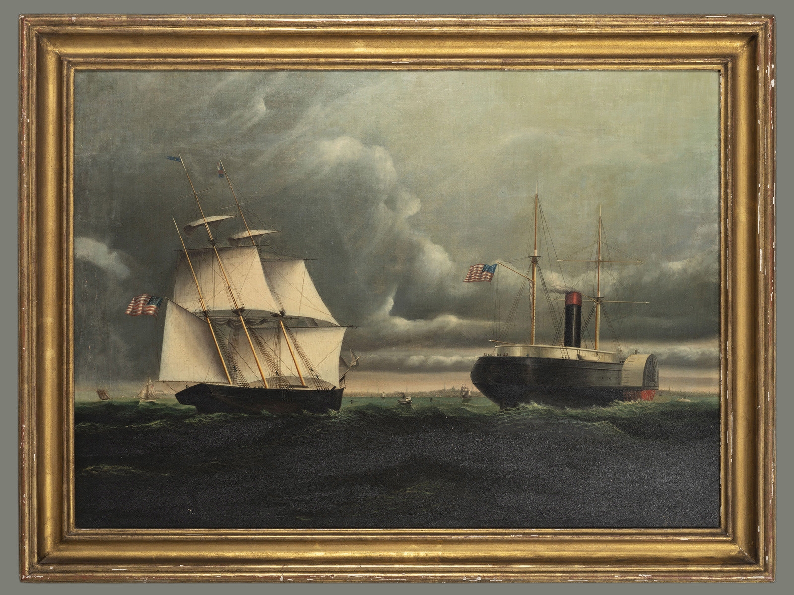 Willis Henry Plummer | A Bark and Sidewheeler Entering and Leaving ...