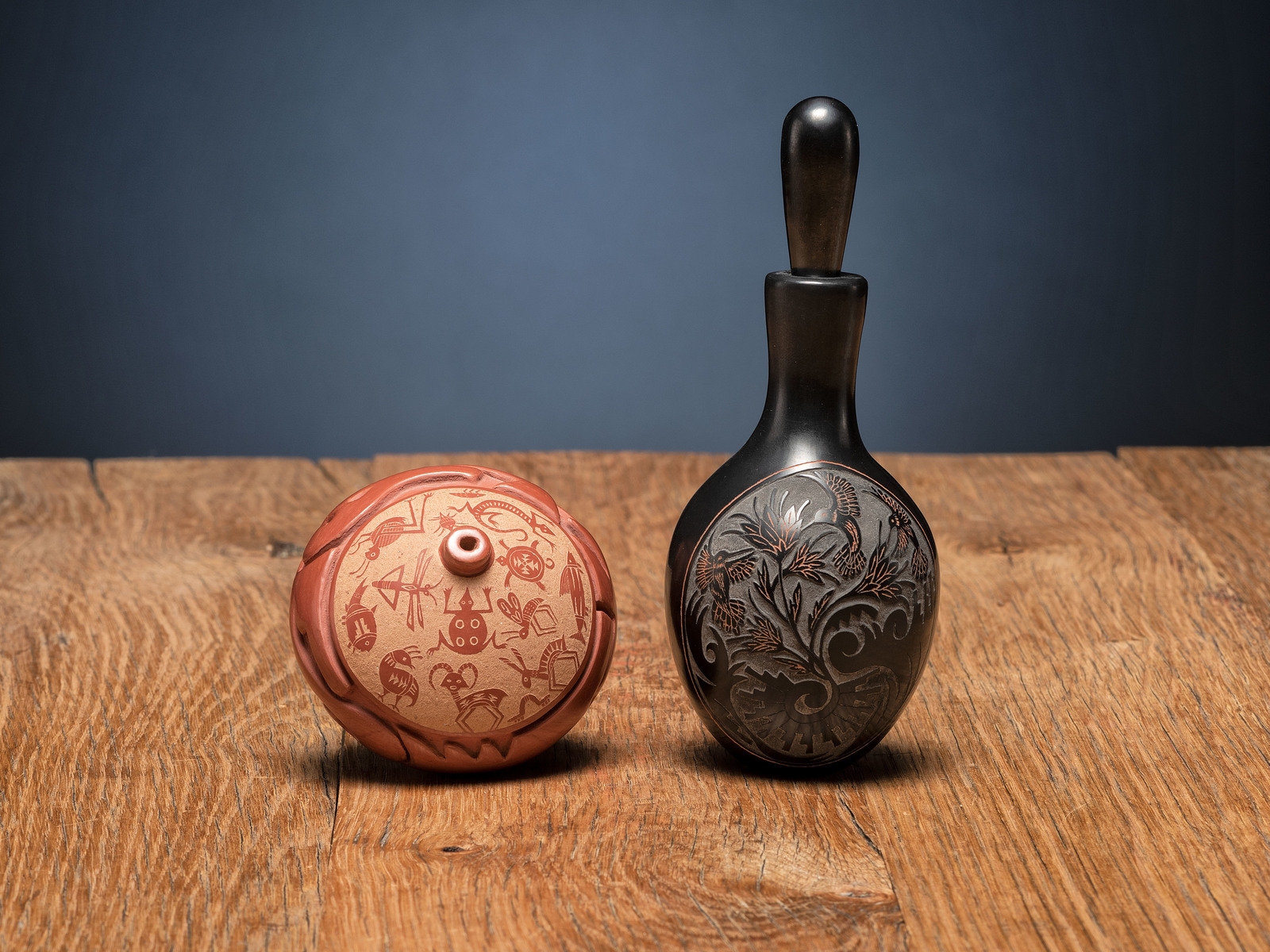 Grace Medicine Flower | Sgraffito Pottery Perfume Container and Seed ...