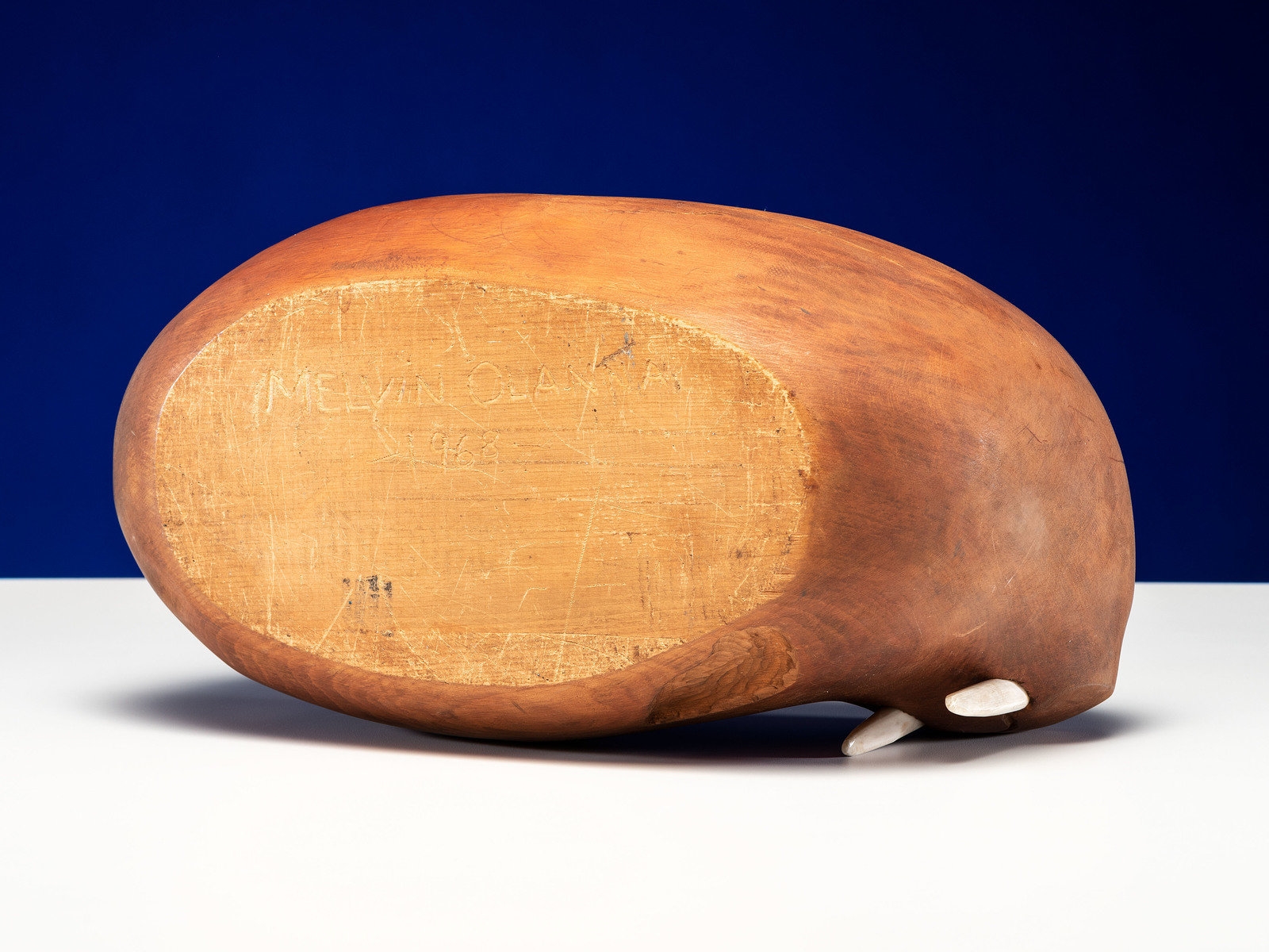 Melvin Olanna | Wooden Walrus Sculpture (1968) | MutualArt