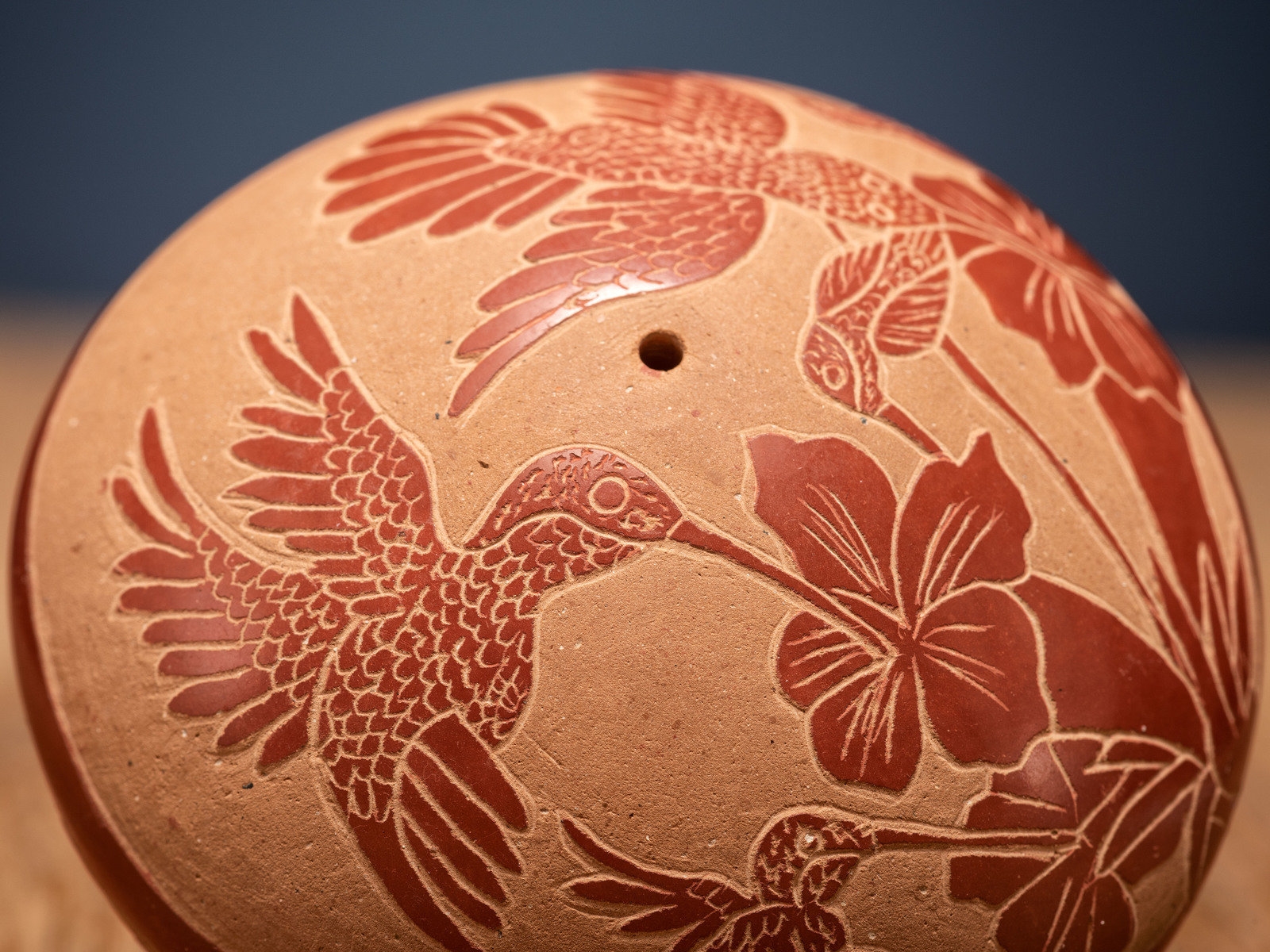 Camilio Sunflower Tafoya | Redware Sgraffito Pottery | MutualArt