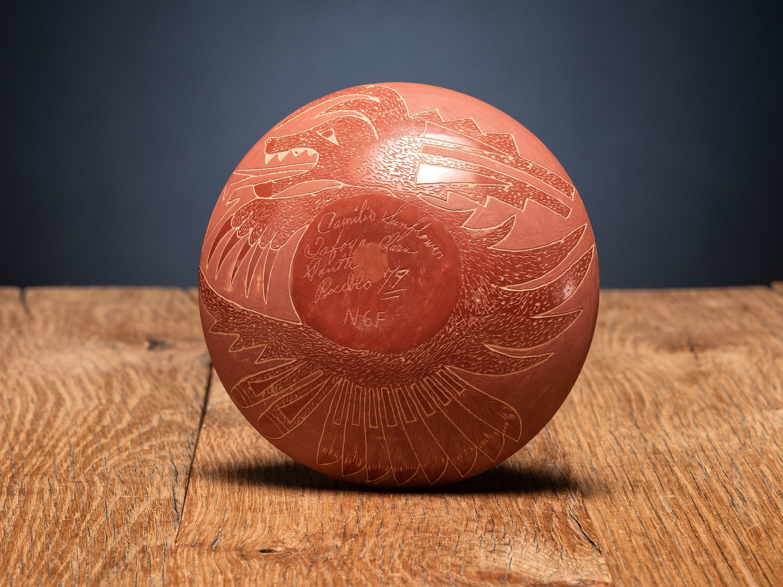 Camilio Sunflower Tafoya | Redware Sgraffito Pottery | MutualArt