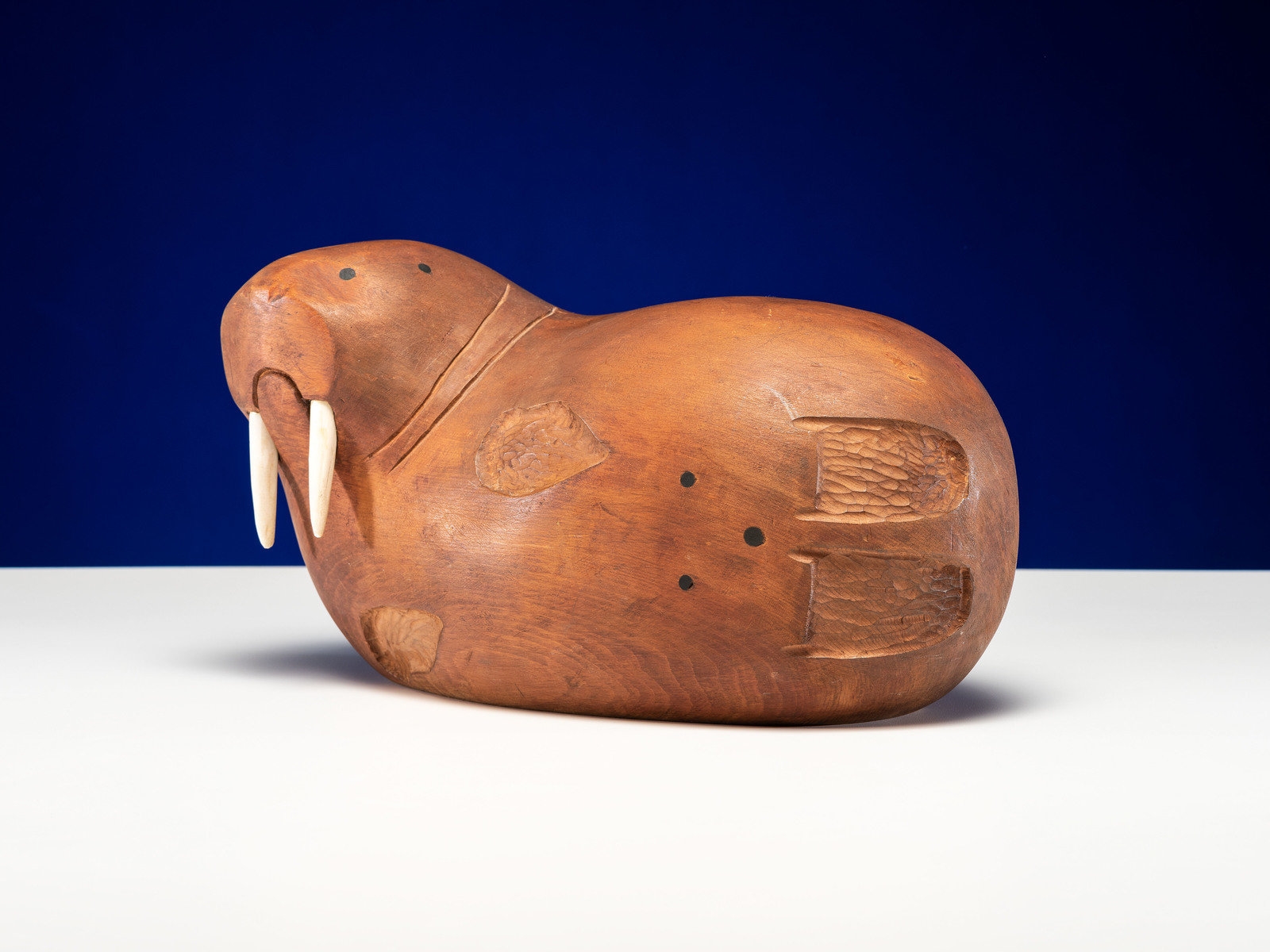 Melvin Olanna | Wooden Walrus Sculpture (1968) | MutualArt