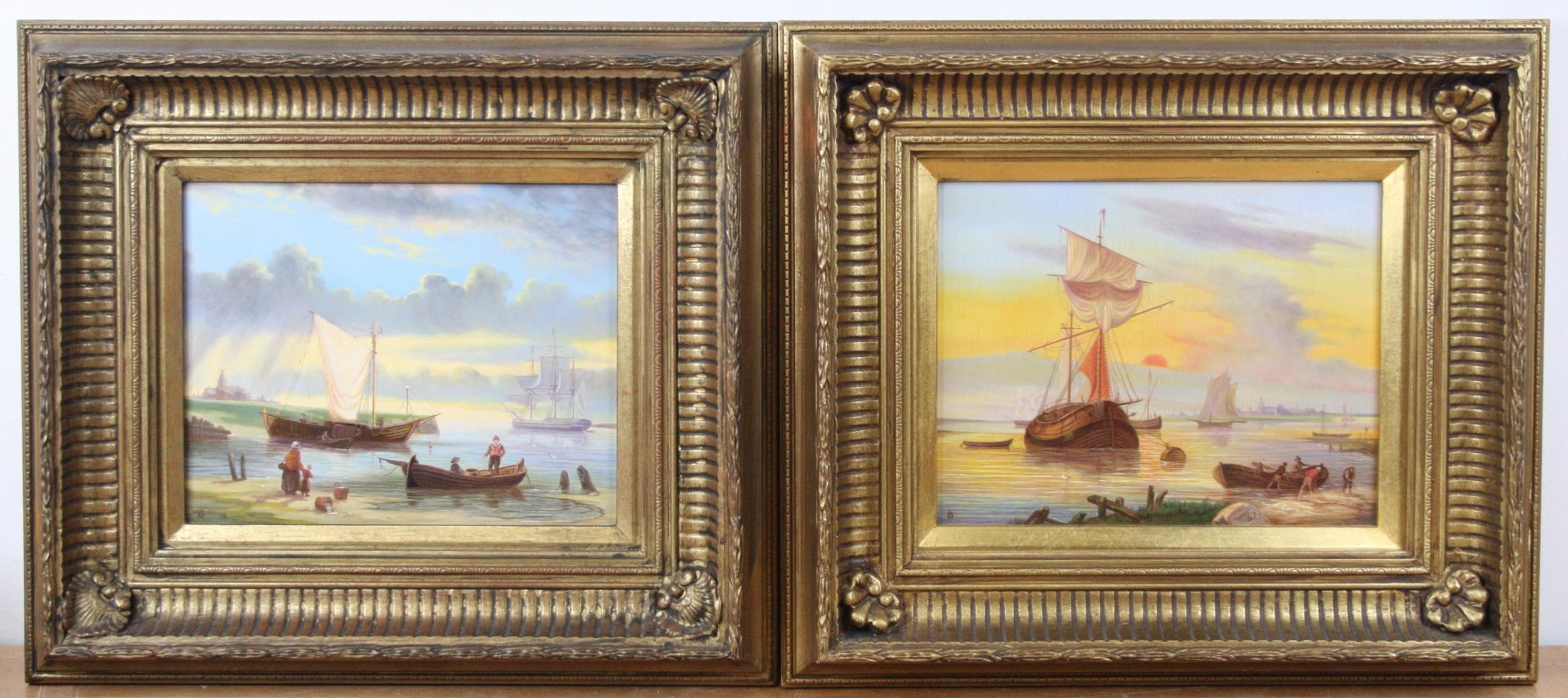 Denby Sweeting | - Pair; Sunrise and Sunset coastal scenes | MutualArt