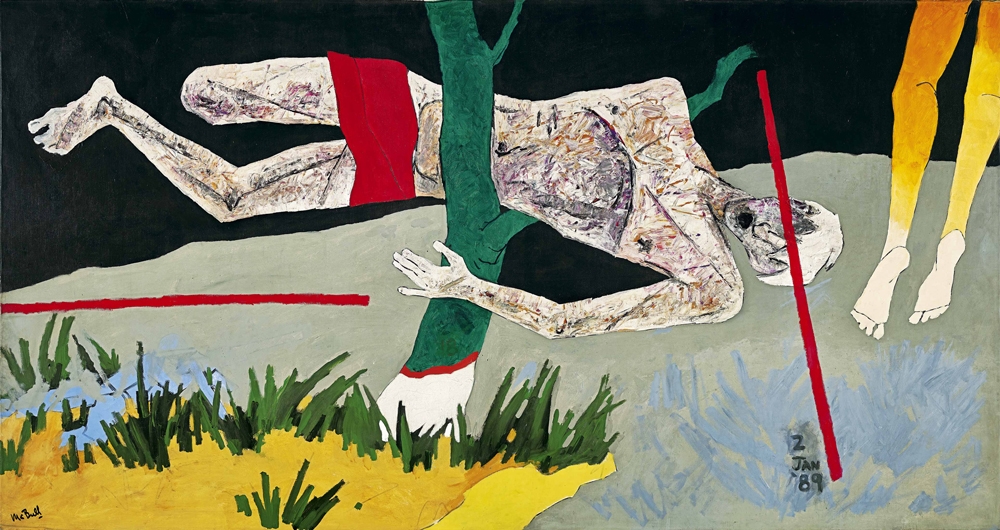 Maqbool Fida Husain | Safdar Hashmi (1989) | MutualArt