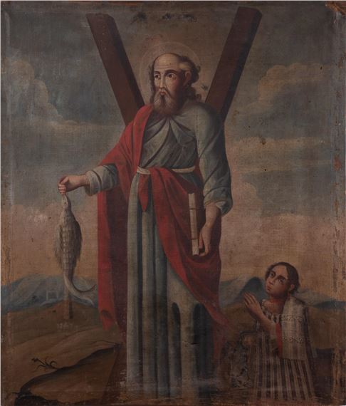 Spanish Colonial School, 18th Century | portrait of Saint Andrew ...