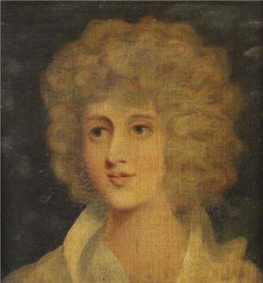 George Romney | - Head and shoulders portrait of a young woman | MutualArt