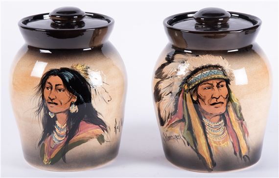 Rick Wisecarver | Native American-themed Lidded Jars | MutualArt