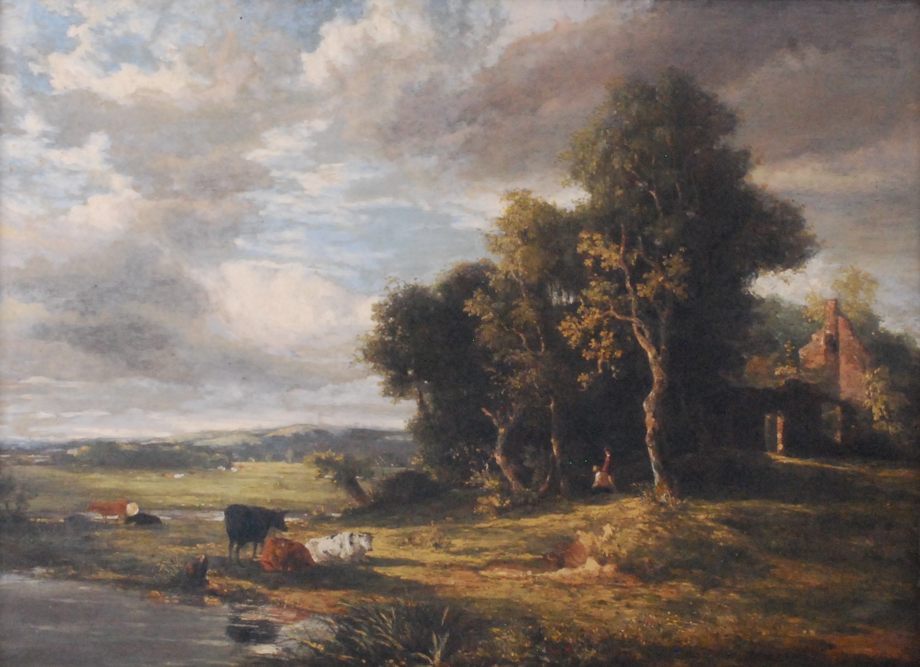 George Vincent | - Landscape with figures and cattle | MutualArt