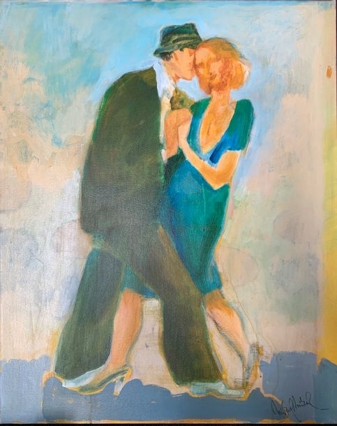 Miguel Anibal | Couple of tango dancers (1935) | MutualArt