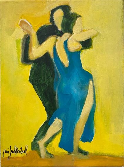 Miguel Anibal | Dancer, blue dress (1935) | MutualArt