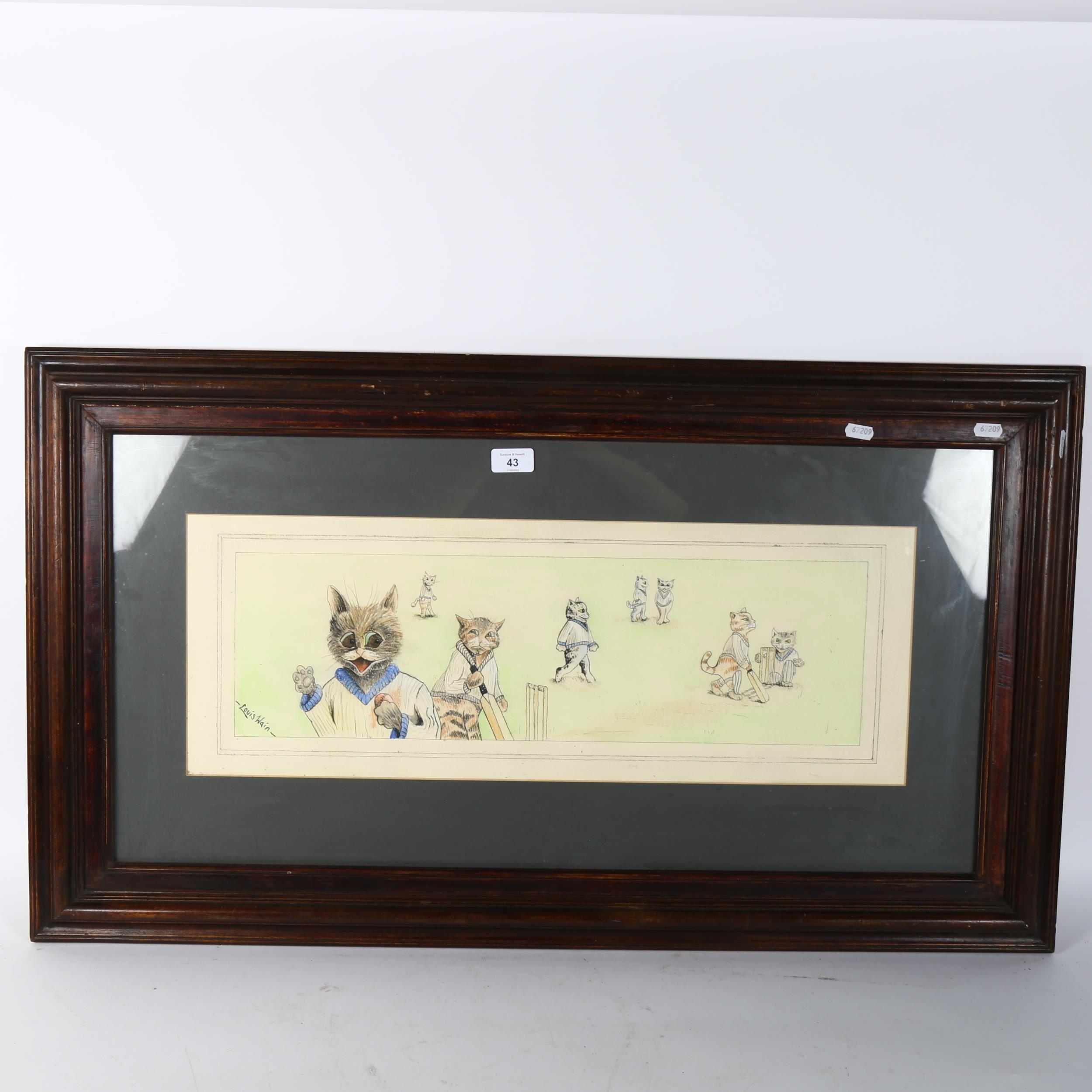Louis Wain | anthropomorphic study of cats playing cricket | MutualArt