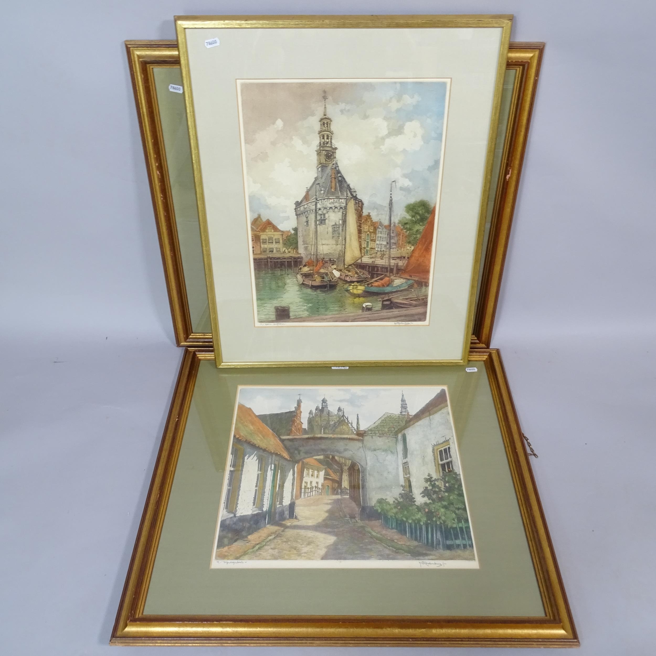 Hendrikus Elias Roodenburg | 3 limited edition coloured lithographs ...
