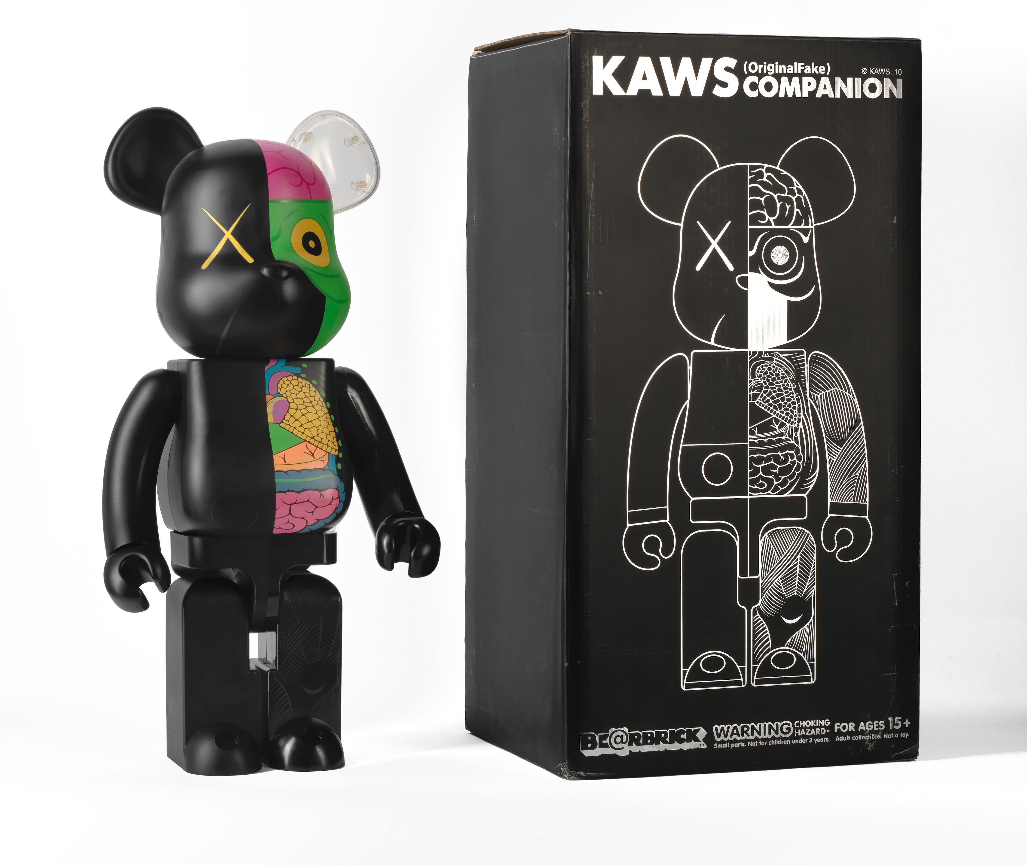 KAWS | Dissected Companion: 1000% Be@arbrick (Black) (1000) | MutualArt