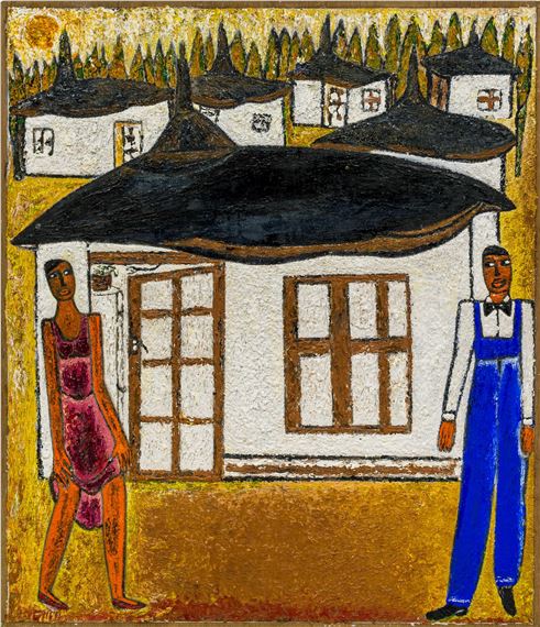 Alfred Thoba | Cottages & Figures (1951) | MutualArt
