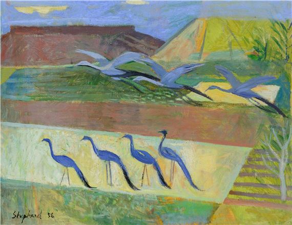 Rupert Norman Shephard | Blue Cranes (1909) | MutualArt