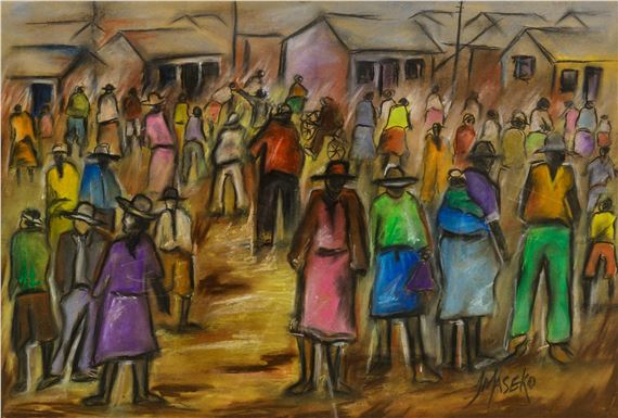 Joe Maseko | Township Scene (1940) | MutualArt