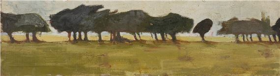 Bridget Riley | Lincolnshire Landscape (Early 1950s) | MutualArt