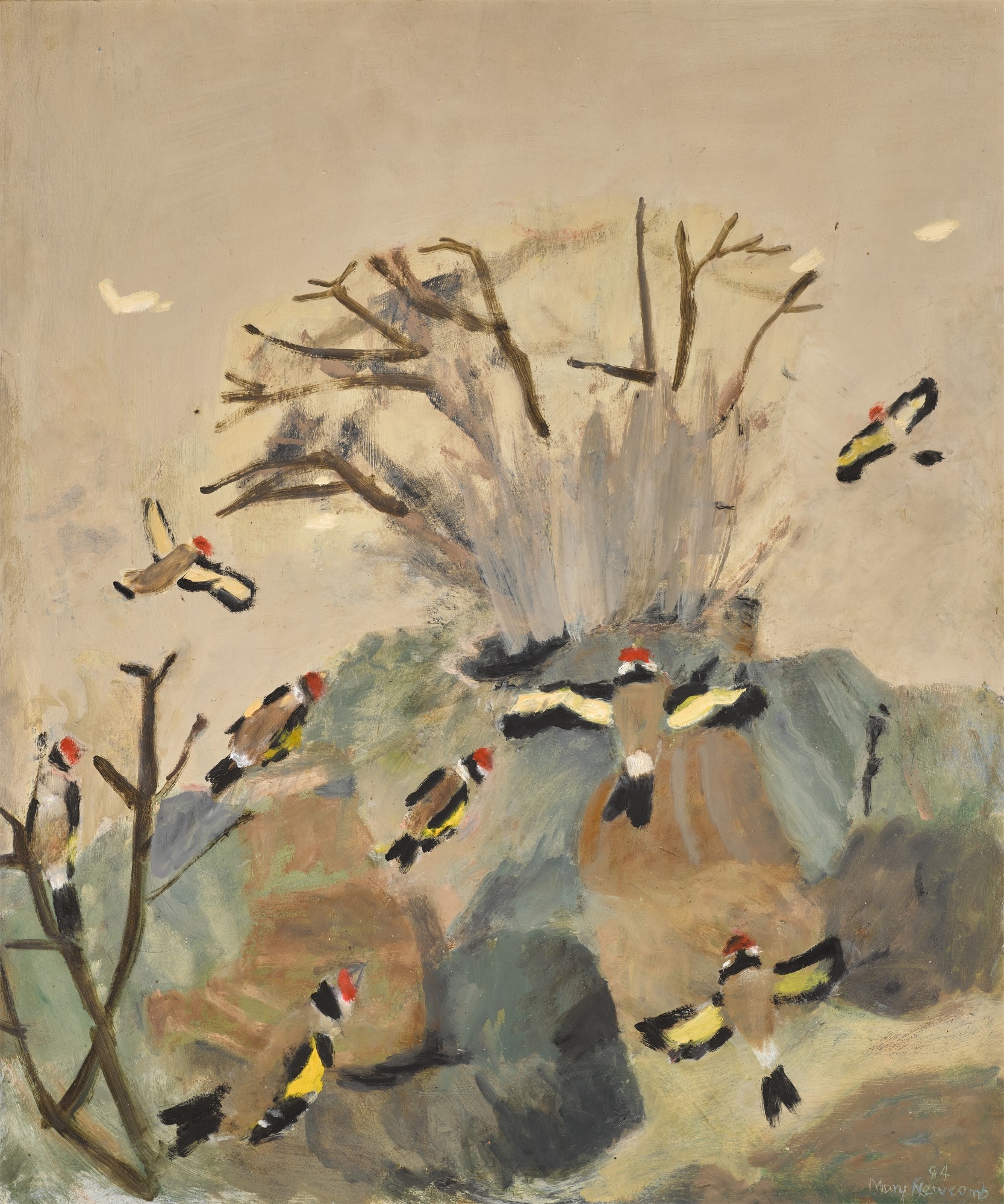 Mary Newcomb | Golden Pheasant in a warm Patch | MutualArt