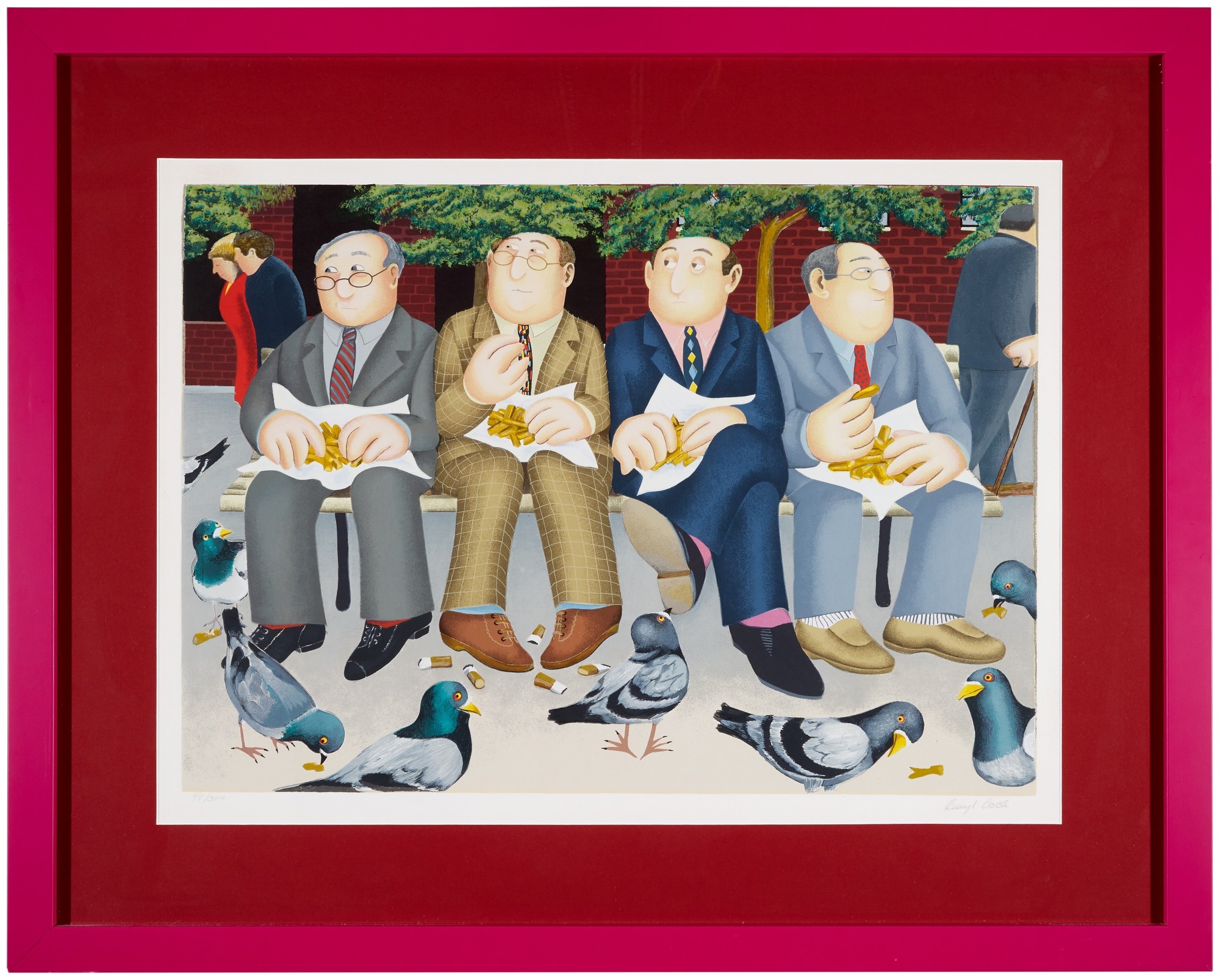 Beryl Cook | Lunch in the Gardens (2002) | MutualArt